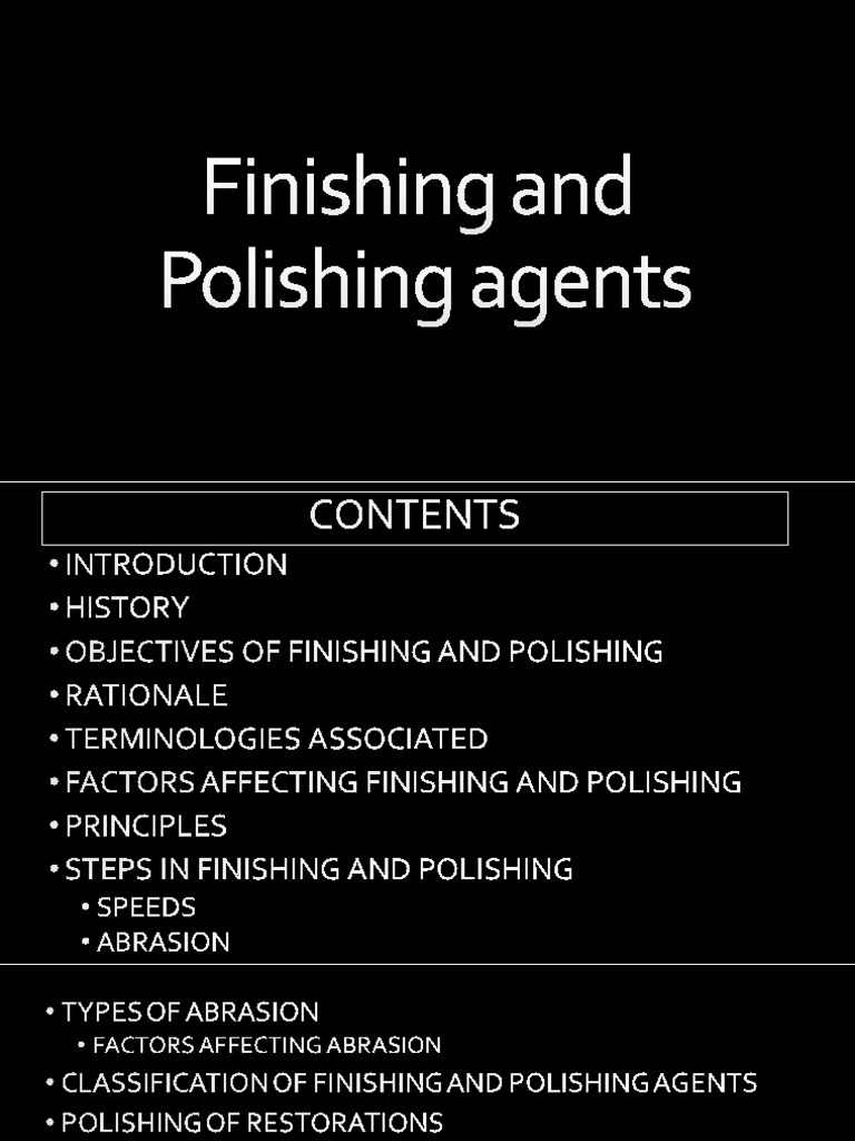 20 Finishing and Polishing Material | PDF