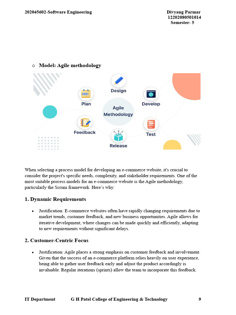 Practical 3: Aim: Select Process Model According To Project and Justify ...