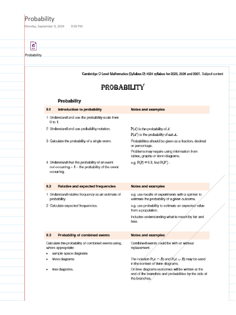 Probability (Worksheet) | PDF