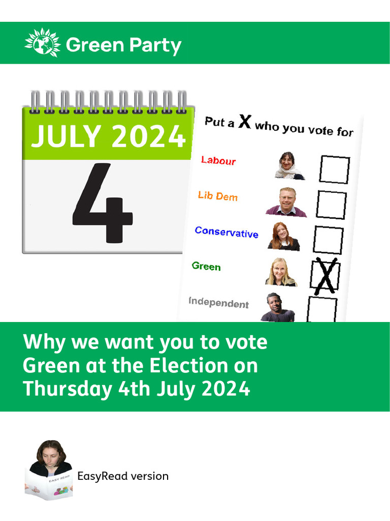 Green Party 2024 General Election Manifesto Easy Read | PDF