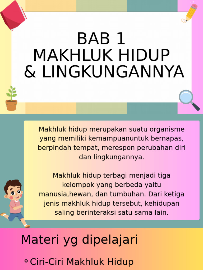 IPAS Bab 1.makhluk Hidup Dan Lingkungan PPTX Ok | PDF