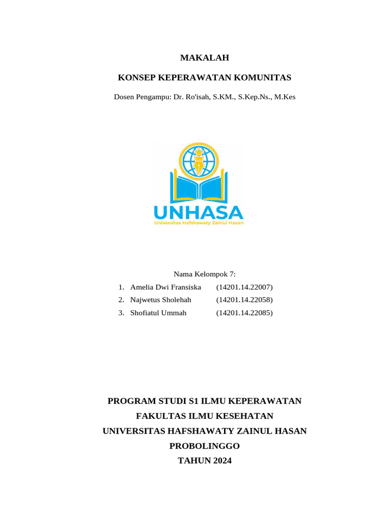 Konsep Keperawatan Komunitas | PDF