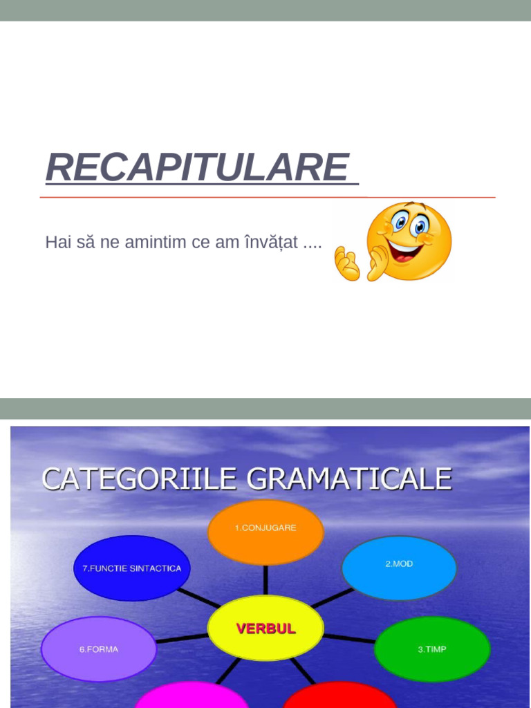 RECAPITULARE | PDF