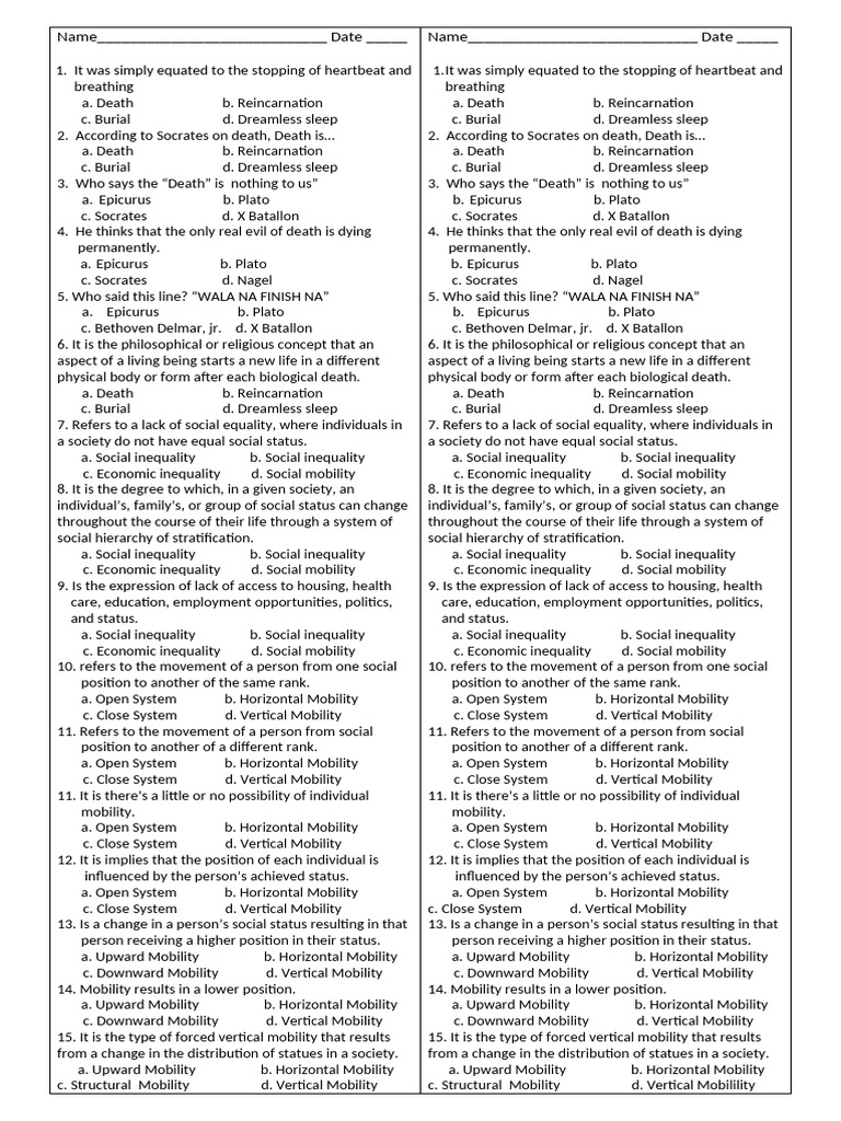 Philosophy Long Quiz | PDF