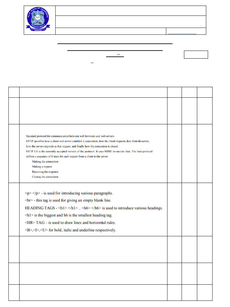 Cia 1 QP CCS375 - WT Answer Key Unit 1 | PDF