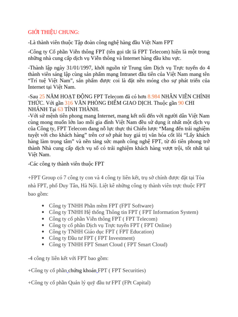 Công Ty FPT | PDF