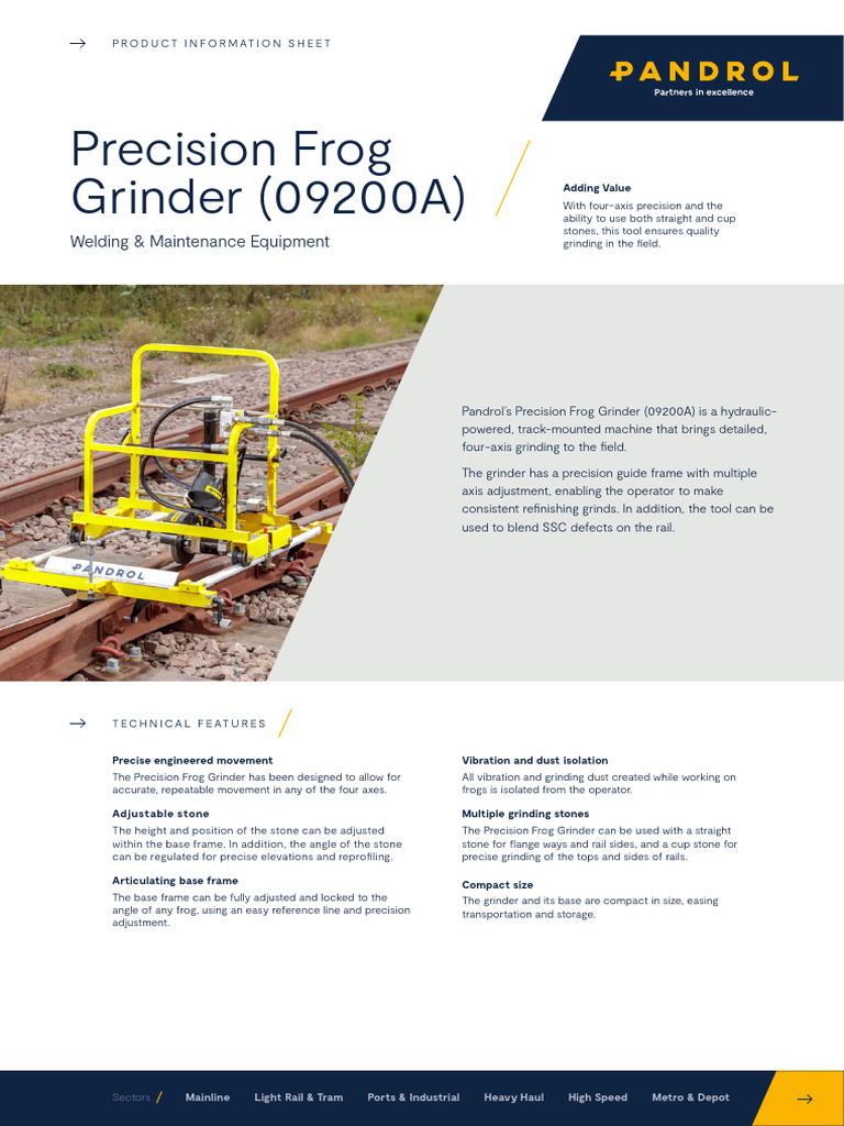 Precision Frog Grinder 09200A EN | PDF