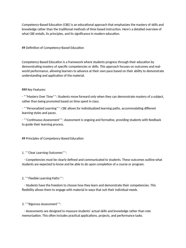 Competency | PDF | Learning | Educational Assessment