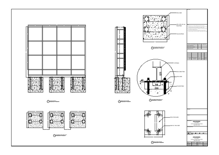 4x3 outdoor led screen foundation details | PDF
