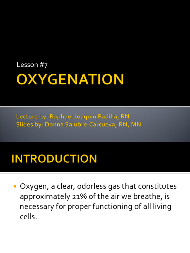 14 Oxygenation | PDF