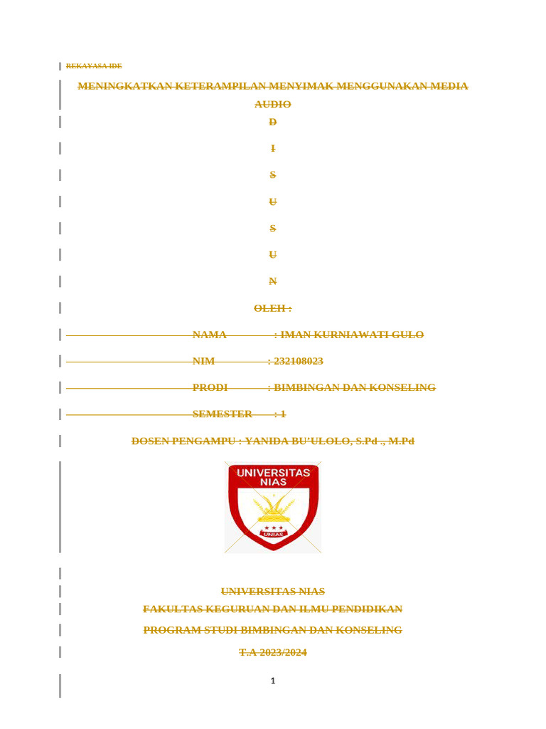 Rekayasa Ide Iman Kurniawati Gulo | PDF