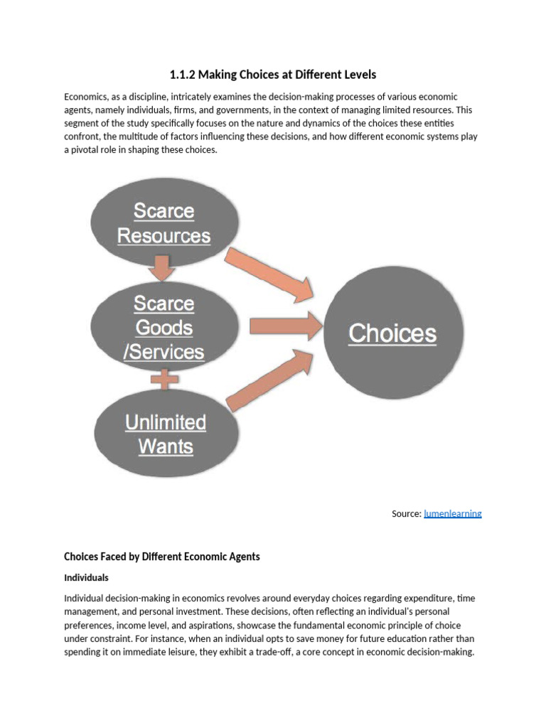 1.1.2 Making Choices at Different Levels | PDF
