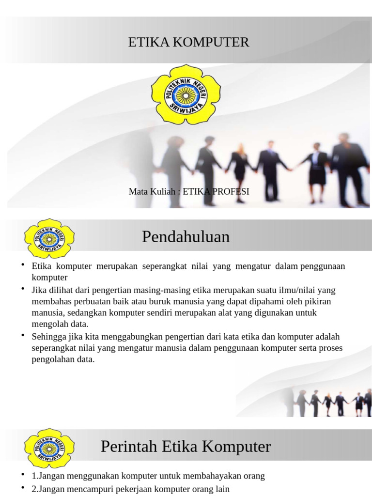 Etika Komputer | PDF