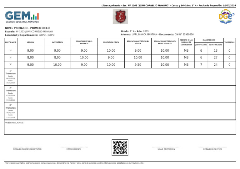 Libreta Primaria | PDF