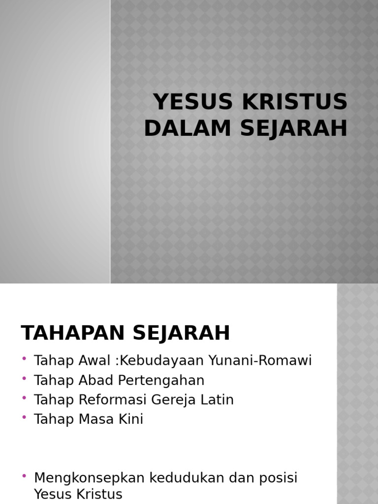 Yesus Kristus Dalam Sejarah | PDF