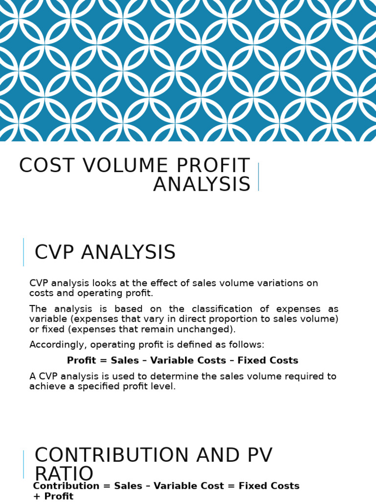CVP Analysis | PDF