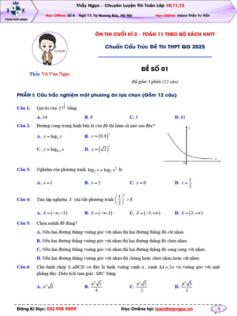 ĐỀ TRÚNG TỦ HK2 TOÁN 11 - ĐỀ 1 | PDF