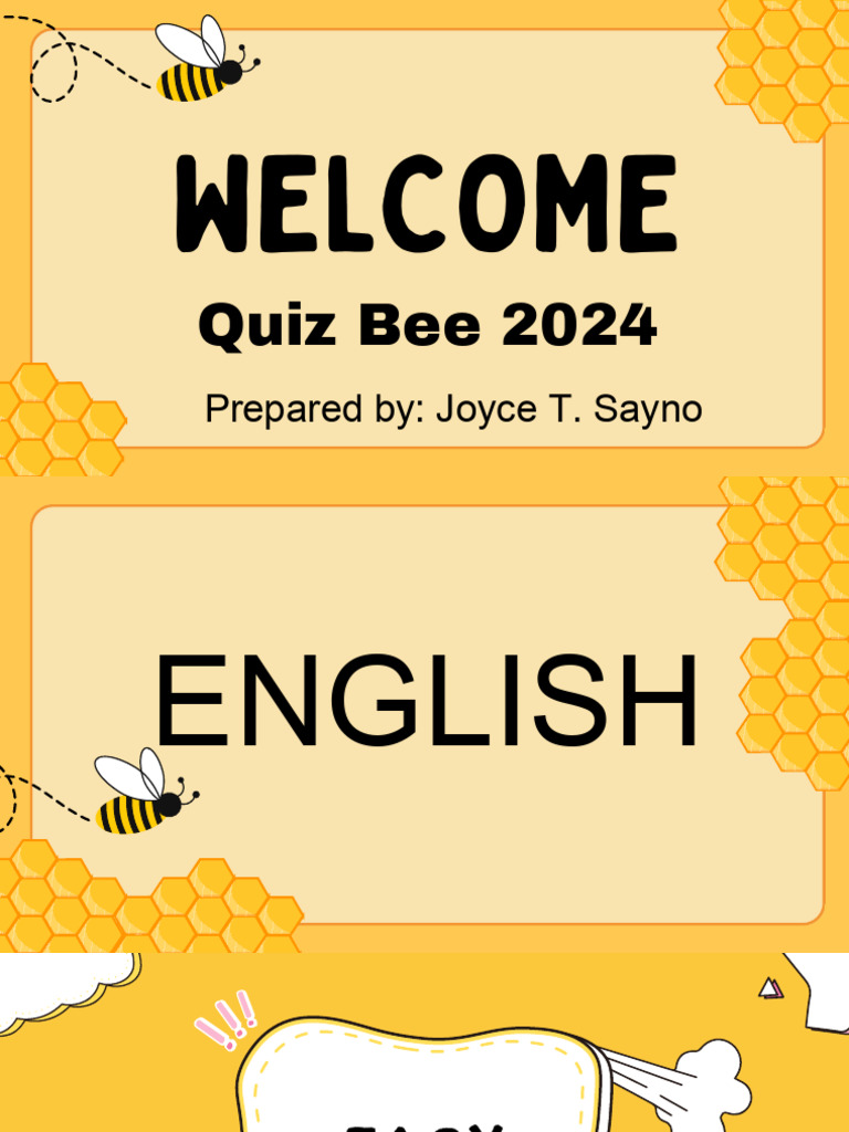 Quiz Bee 2024 Feb.20 | PDF