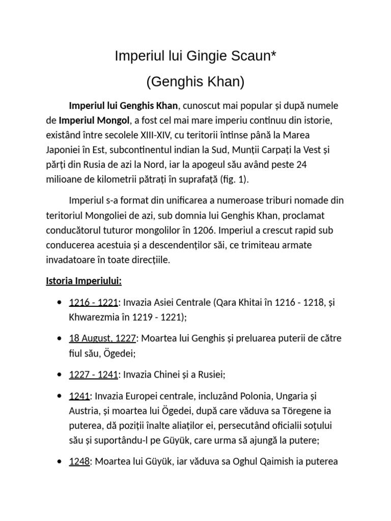 Imperiul Lui Gingie Scaun | PDF