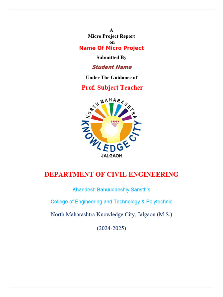 FRONT PAGES project civil | PDF