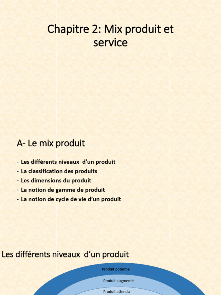 Chapitre 2 Mix Produit & Services | PDF