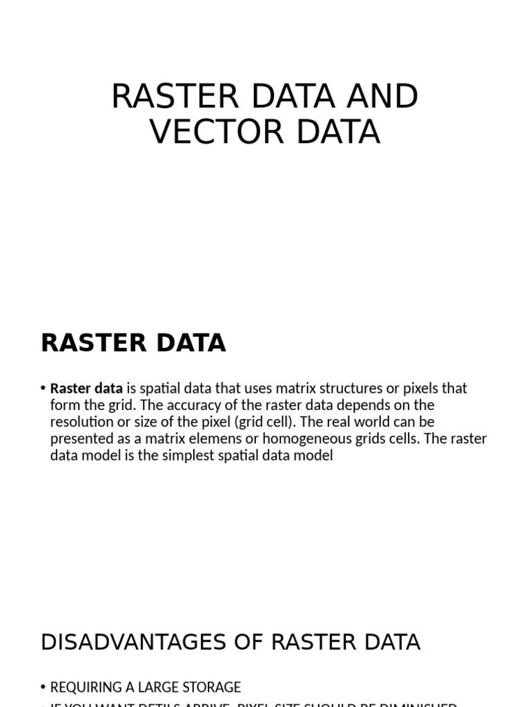 Data Raster Dan Data Vektor (Ing) | PDF