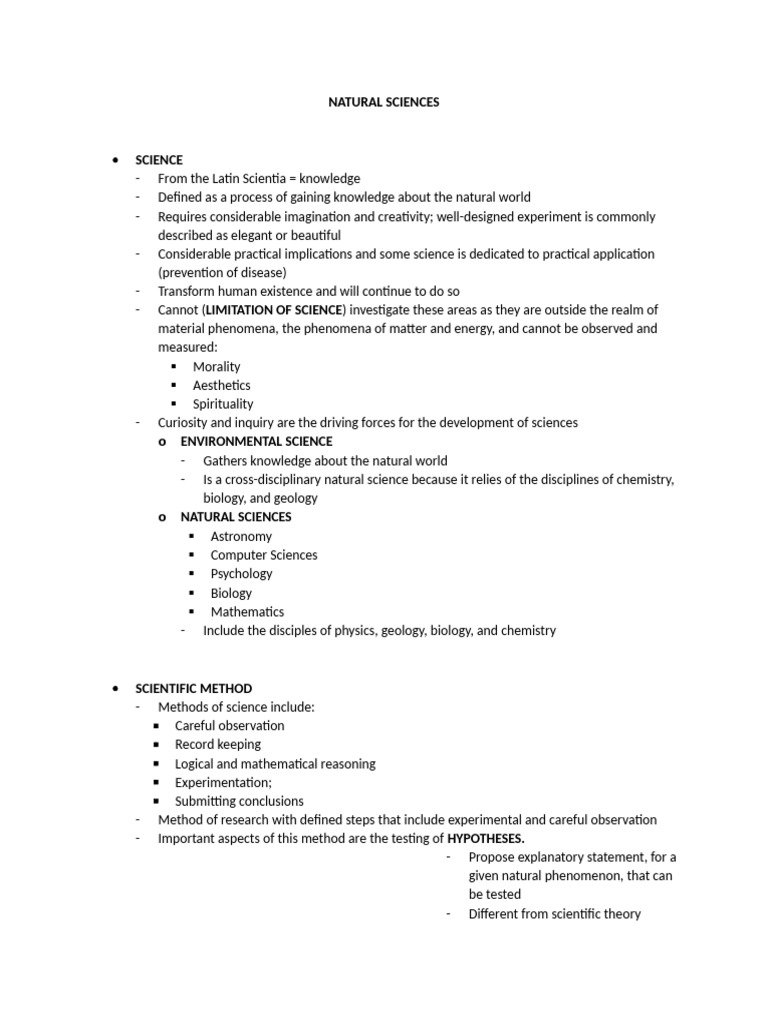 NATURAL SCIENCES | PDF