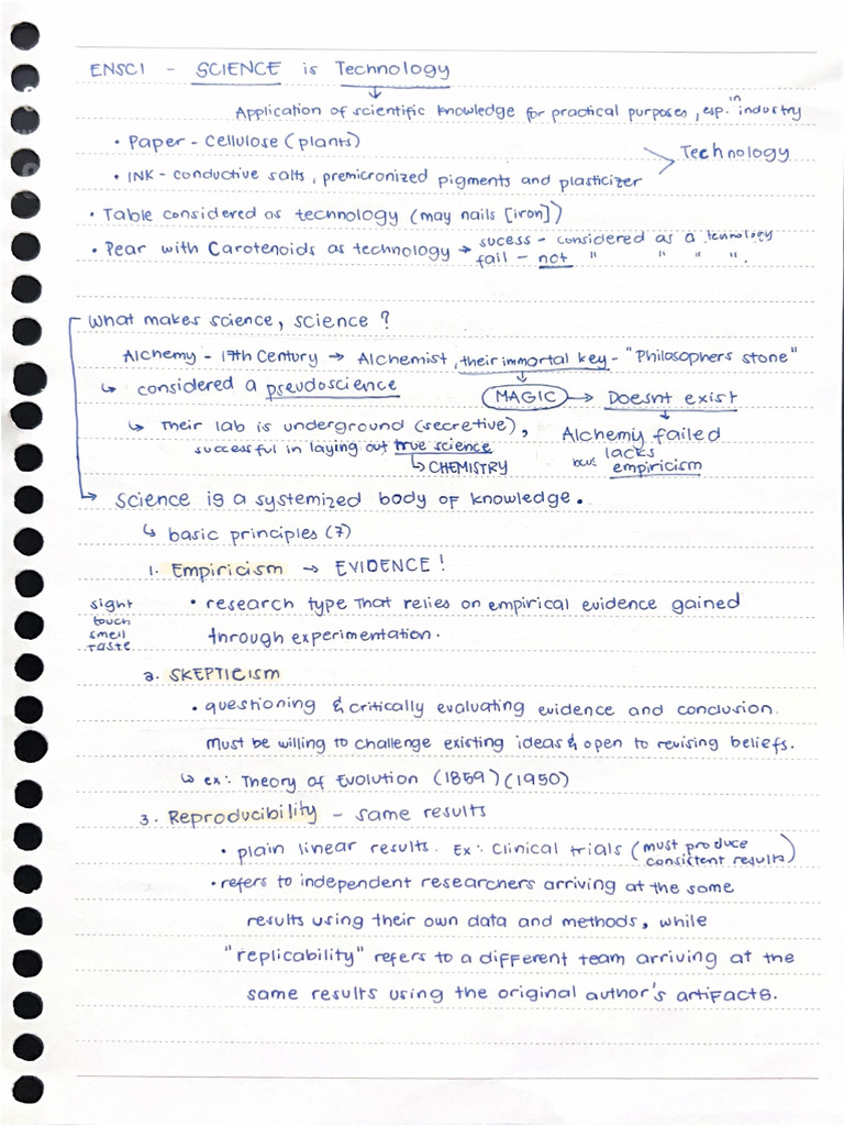 ENSCI Notes - Science Is Technology | PDF