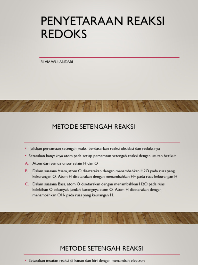 Catatan PENYETARAAN REAKSI REDOKS | PDF