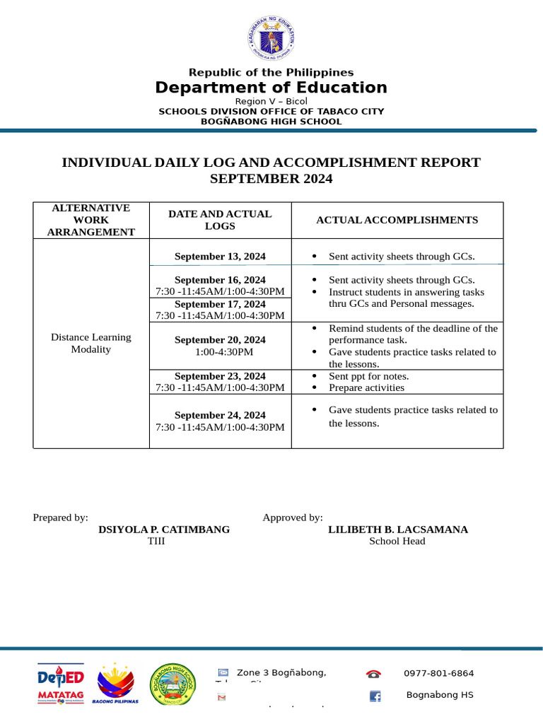 BLENDED-LEARNING-ACCOMPLISHMENT-REPORT | PDF