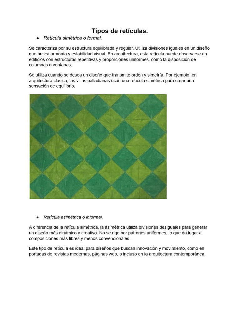 Tipos de retículas | PDF