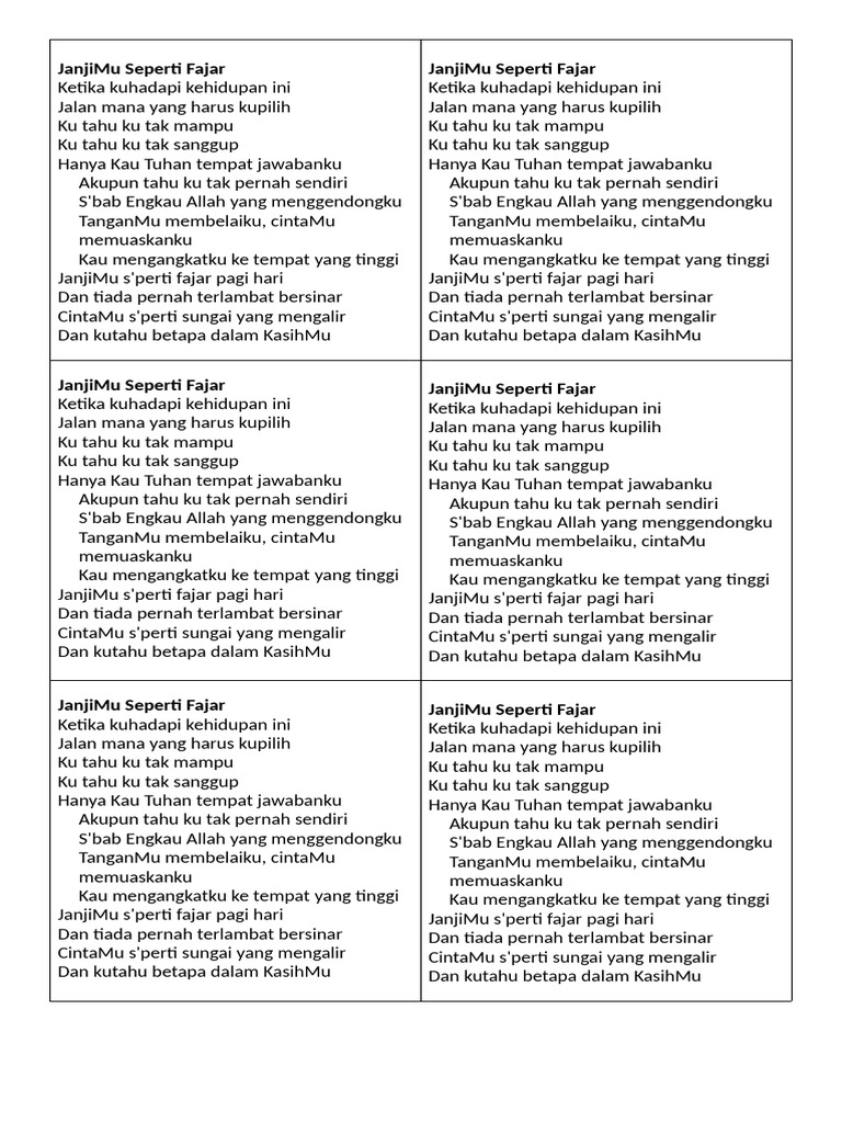 JanjiMu Seperti Fajar | PDF