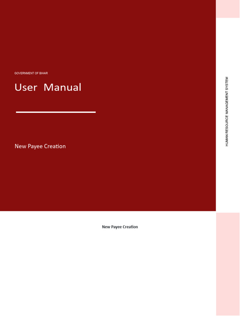 New Payee Creation_ User Manual_v1.0 | PDF