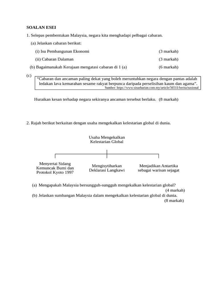 Soalan Esei Print | PDF