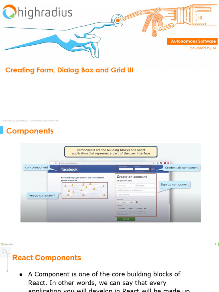 Creating Form, Dialog Box and Grid UI | PDF