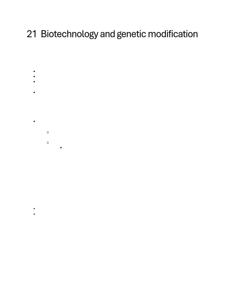 21 Biotechnology and Genetic Modification | PDF | Genetic Engineering ...