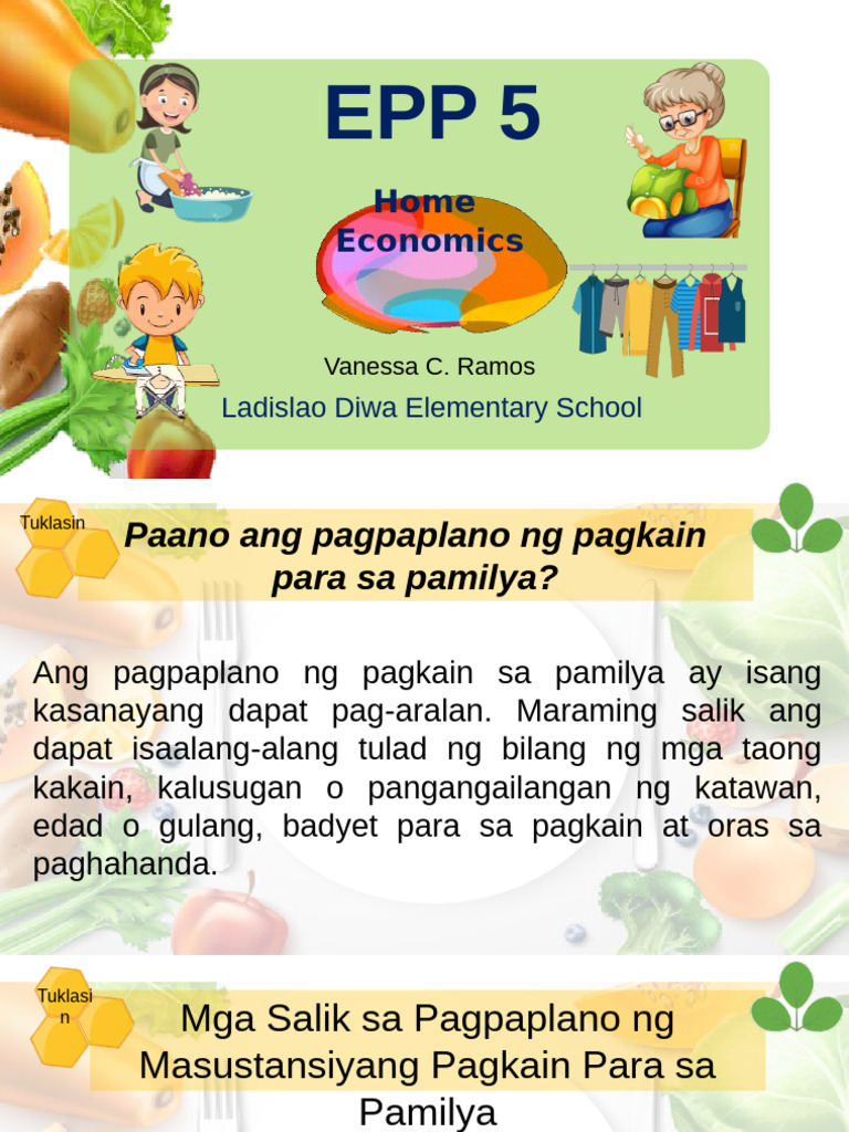 Epp Home Economics GRADE 5 | PDF