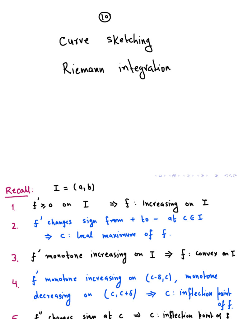 10 Curve Sketching and Riemann Integral | PDF
