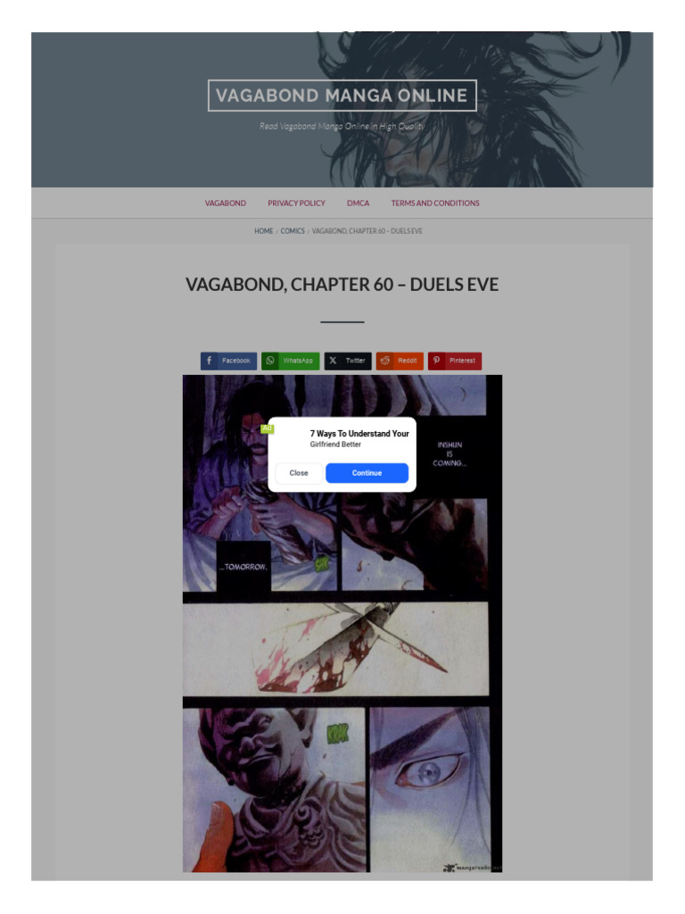 w66 Readvagabond Com Manga Vagabond Chapter 60 Duels Eve | PDF