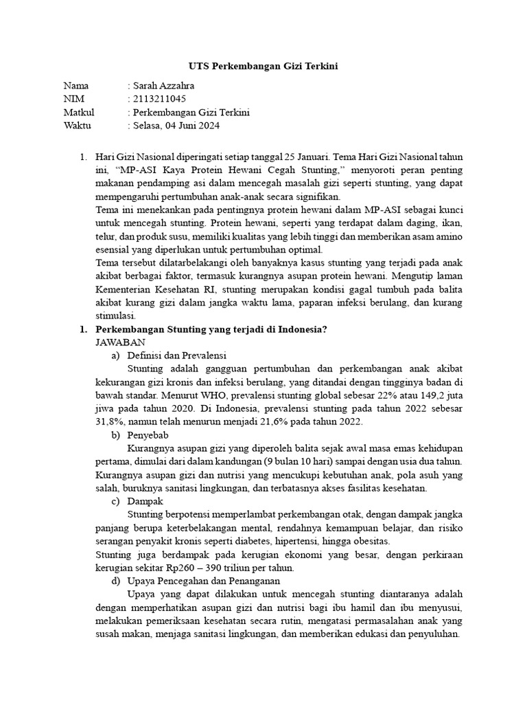 UTS Sarah Azzahra - 2113211045 | PDF