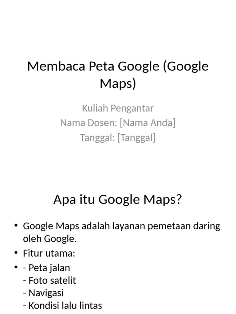 Membaca Peta Google Maps | PDF