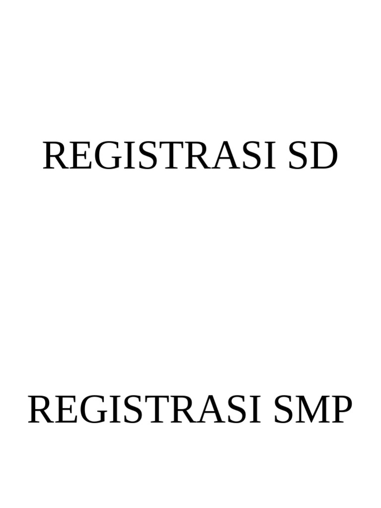 Papan Registrasi | PDF