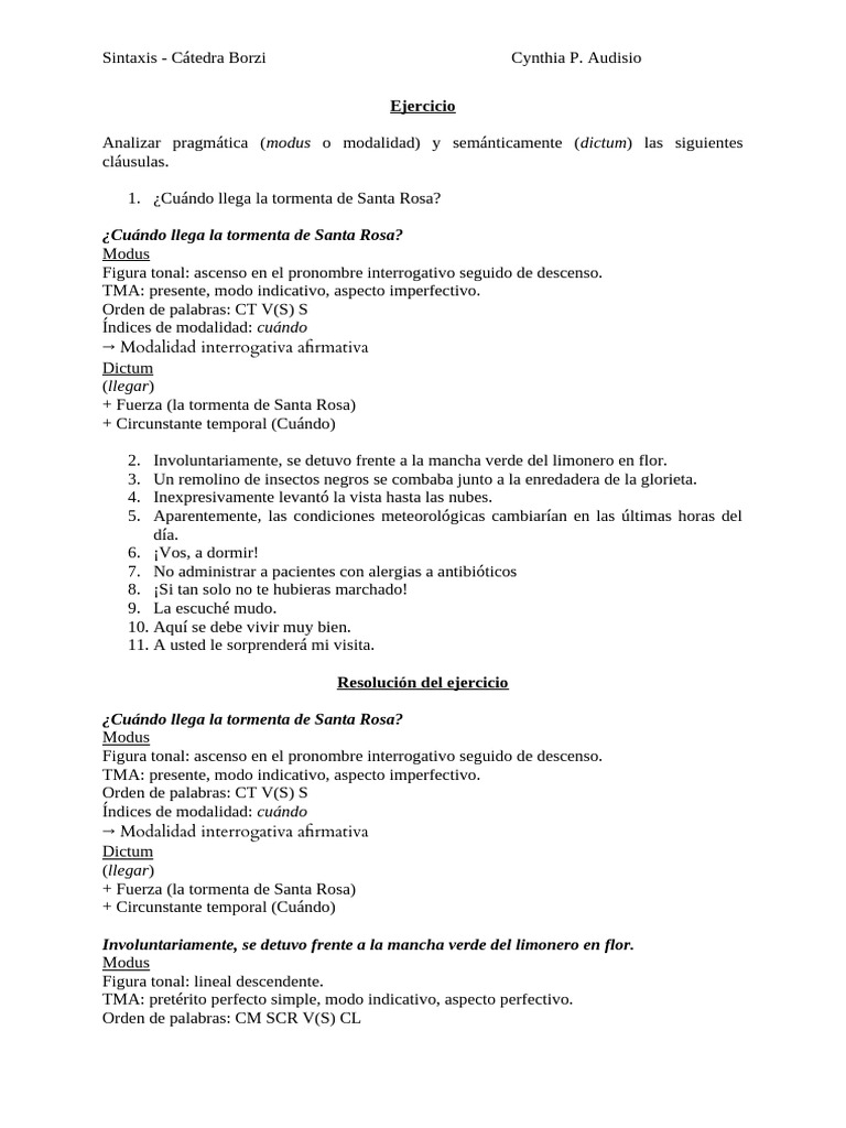 ResolucioÌ N - Clase 2 - Modalidad y Tipos de Actantes | PDF