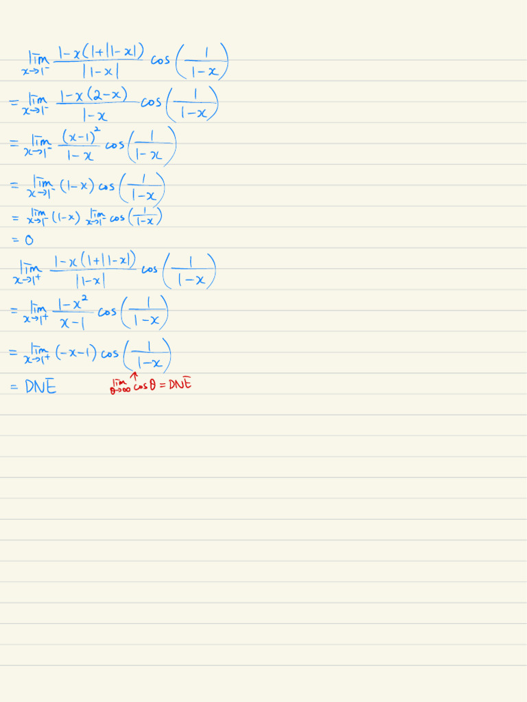 Cos (I) : Limit | PDF