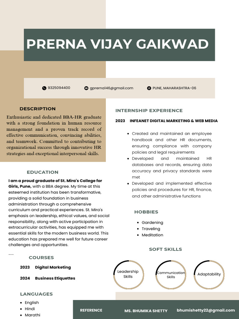 Resume Prerna | PDF