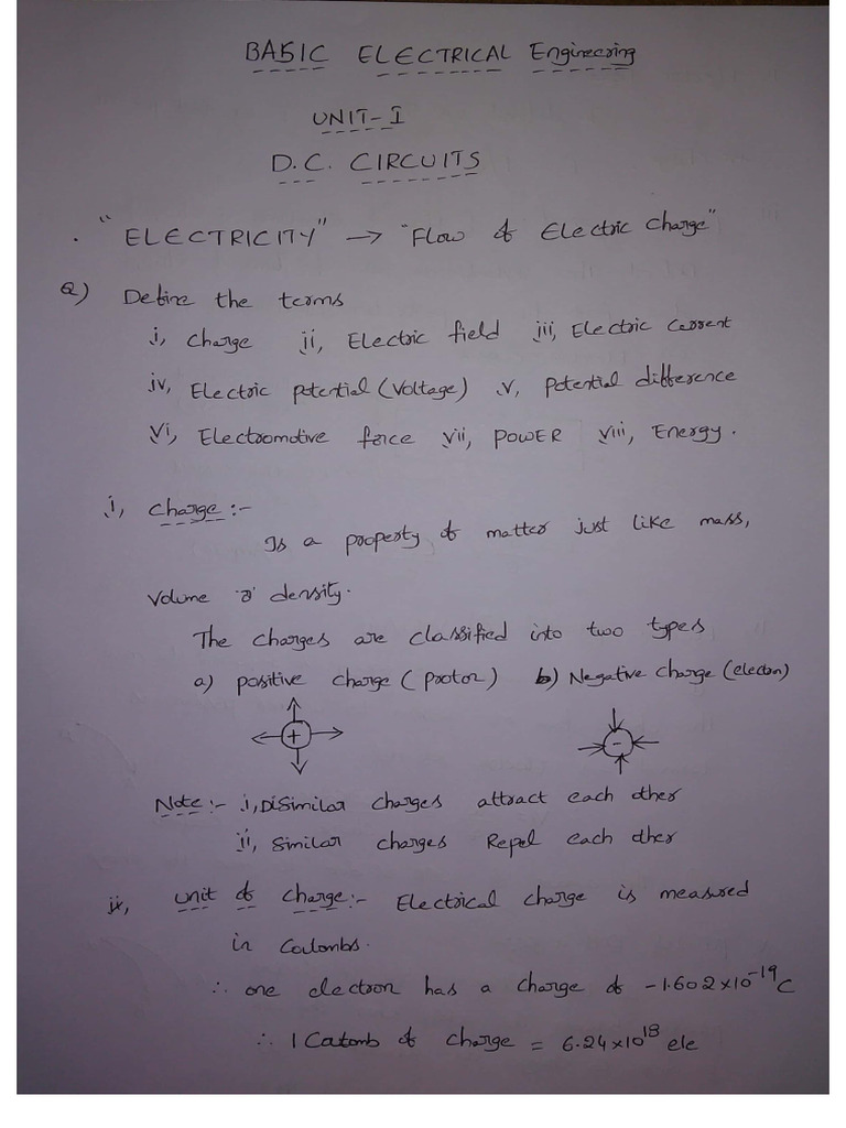 BEE UNIT 1 by MR - Guru | PDF