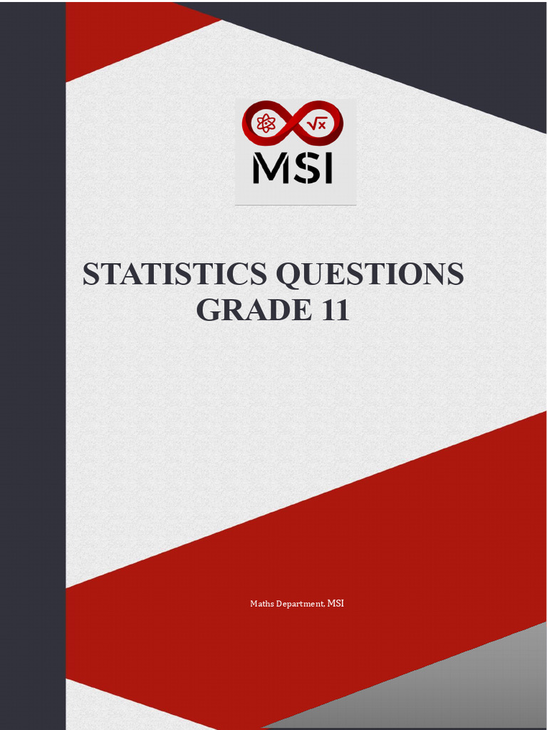 Statistics Grade 11 Questions | PDF