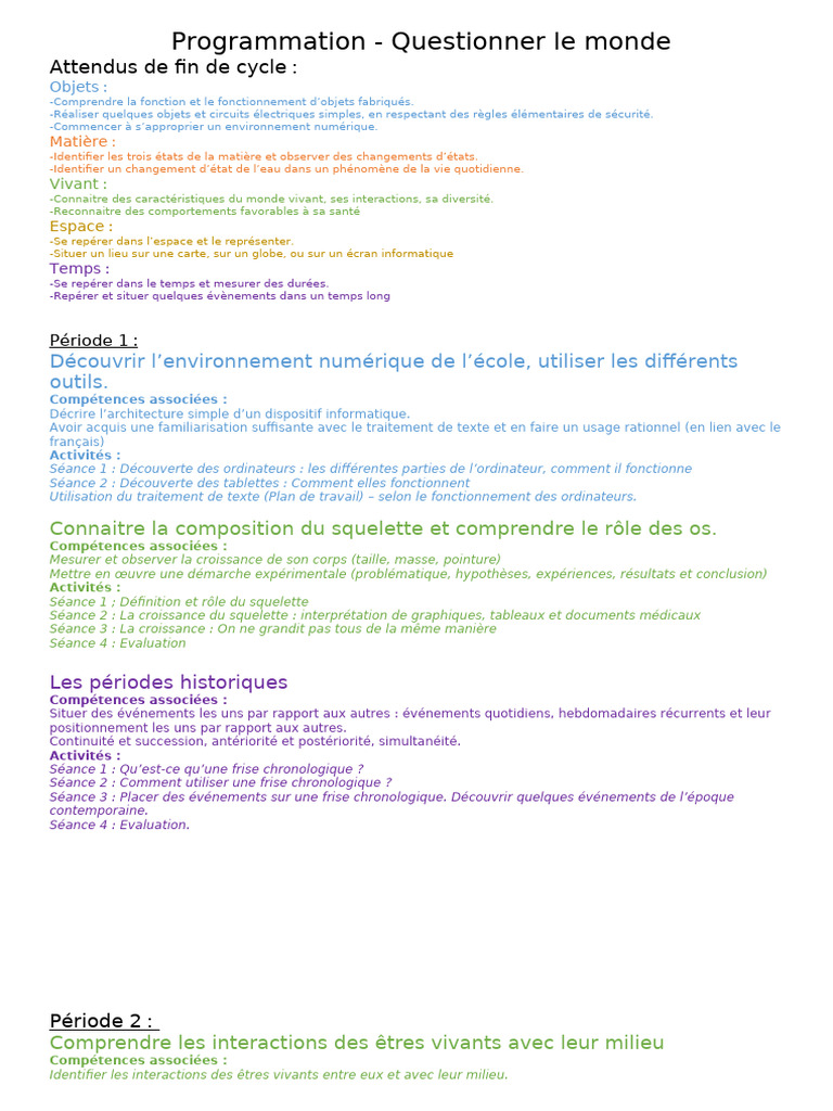 Programmation QLM 2022 2023 1 | PDF