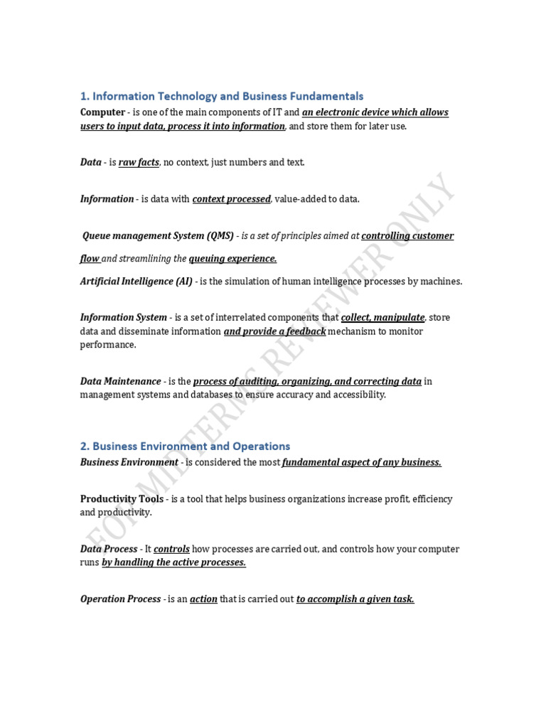 IT Tools in Business | PDF | Computer Data Storage | Microsoft Excel