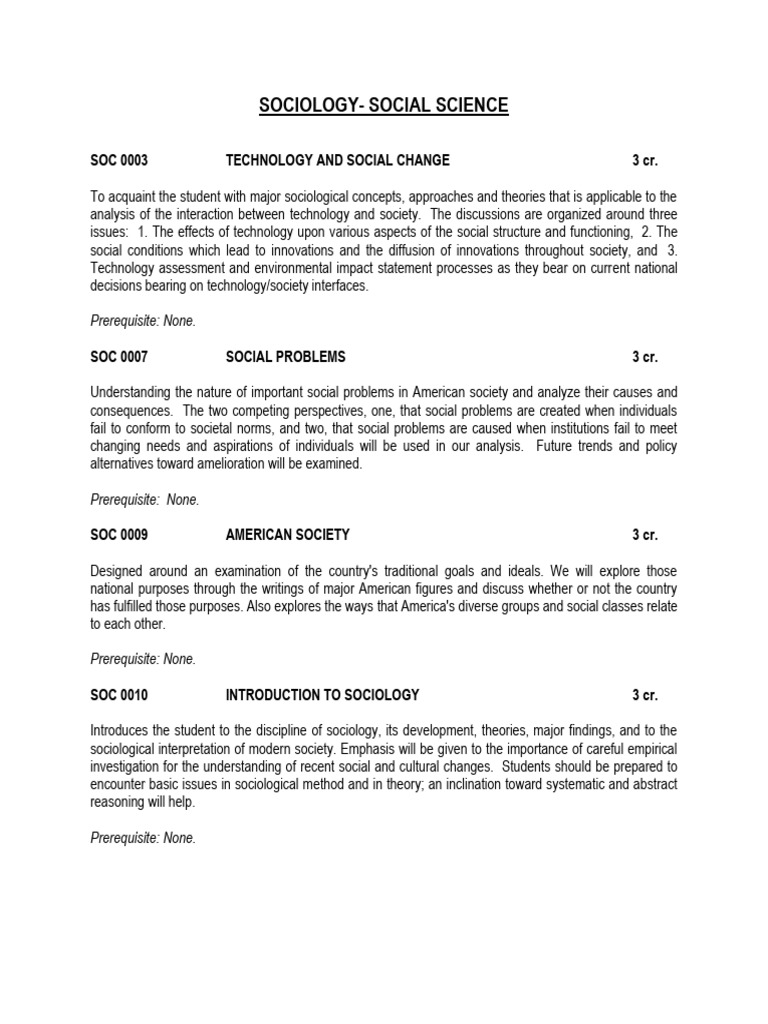 Sociology Social Science | PDF